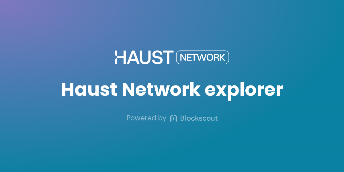 Tokens list - Haust Network explorer | Blockscout